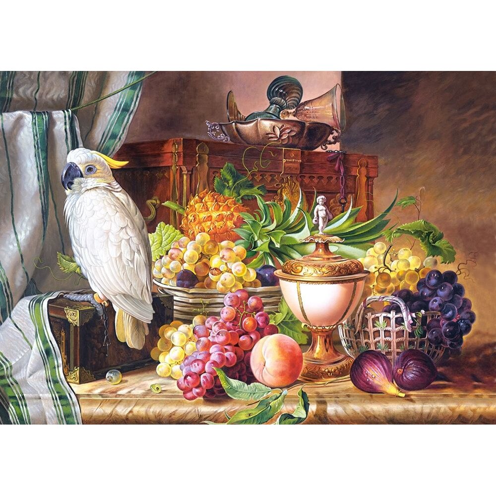 Puzzle Castorland de 3000 piese - Tablou cu fructe si papagal - eMAG.ro