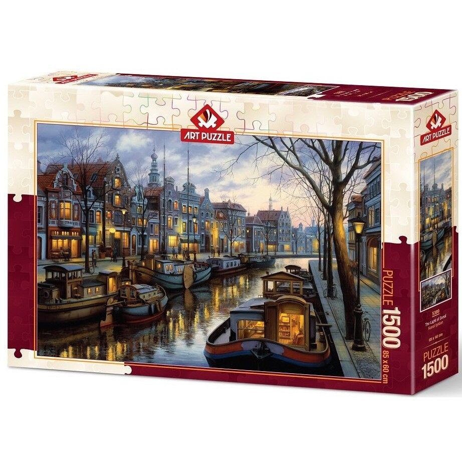 Puzzle Art Puzzle 1500 - Felinarele de-a lungul canalului - eMAG.ro