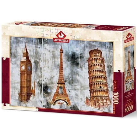 Пъзел Art Puzzle 1000 - Европейски туристически атракции - eMAG.bg