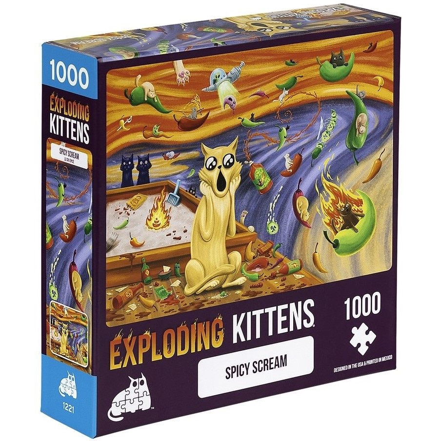Пъзел Exploding Kittens, Cat Scream, 1000 части - eMAG.bg