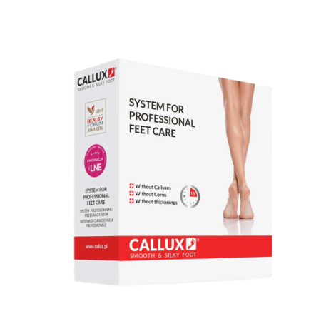 Комплект за професионален педикюр Callux, лак, пяна, крем, абразивни ...