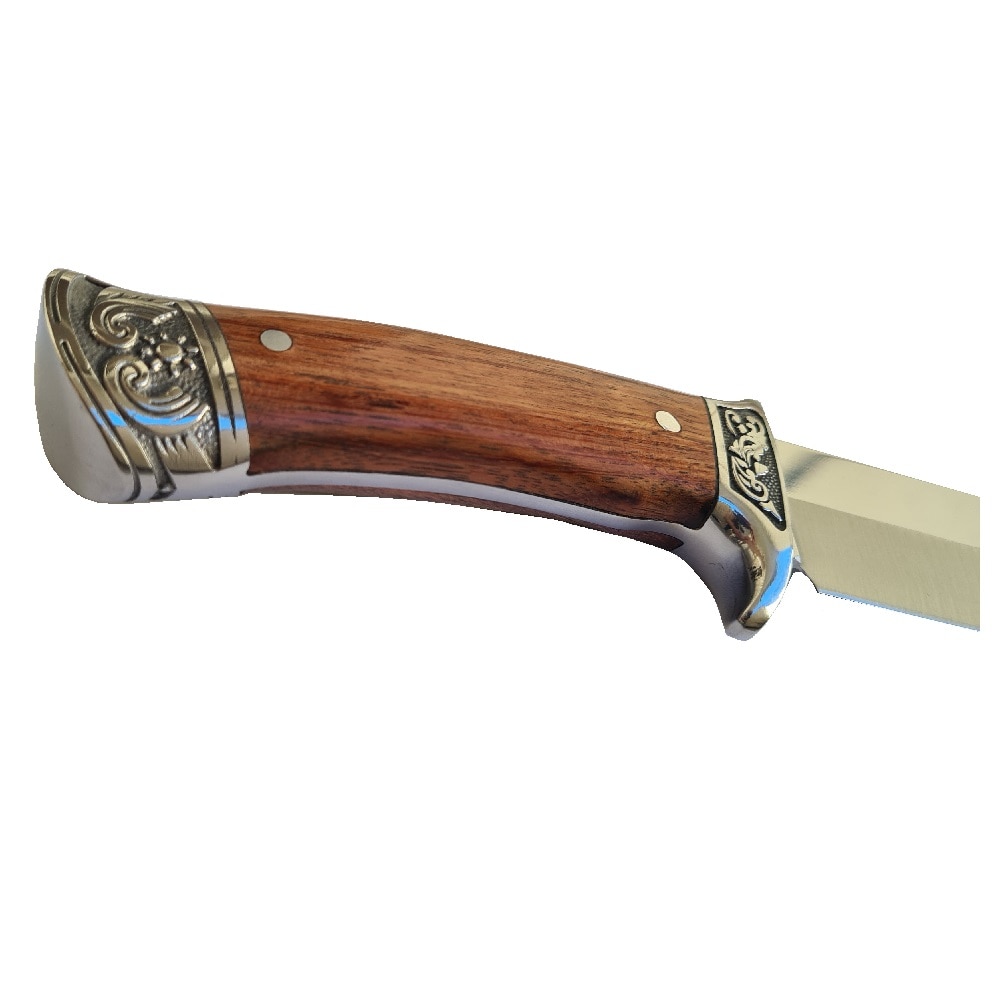 Set Camping Topor si Cutit Vanatoare Eagle, otel carbon, huse incluse ...