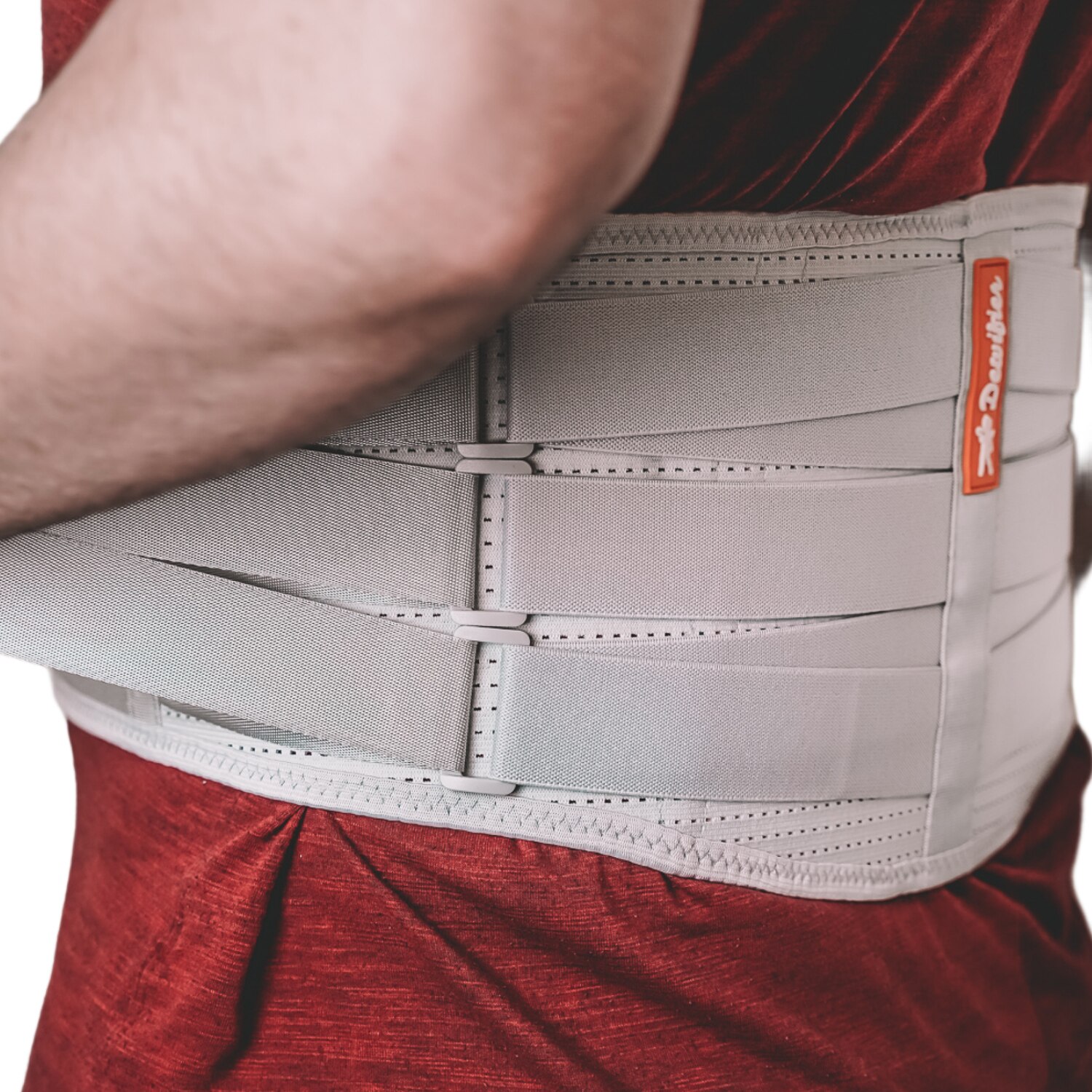 Centura lombara Dewifier Gri deschis, Unisex, Marimea S, Talie 65-80 cm ...