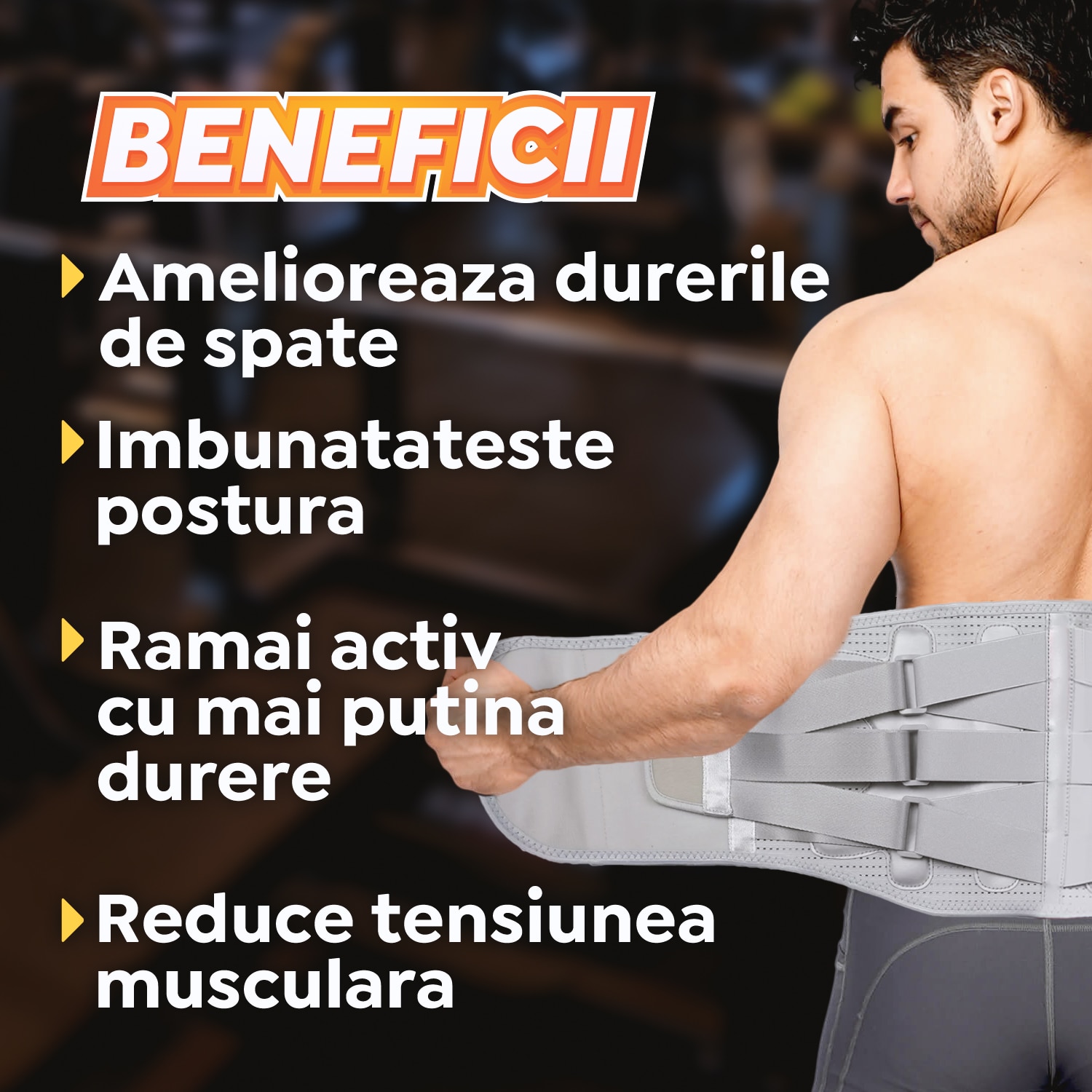 Centura lombara Dewifier Gri deschis, Unisex, Marimea S, Talie 65-80 cm ...