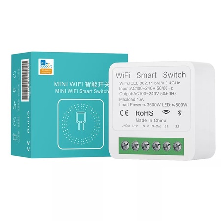 Mini Smart Switch Wi-Fi, Releu inteligent 16A programabil WiFi - eMAG.ro