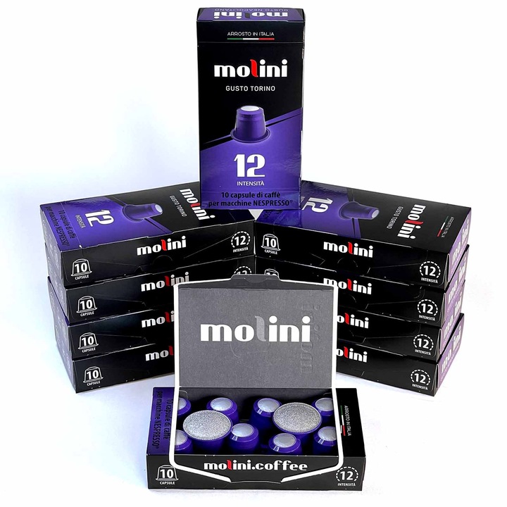 Кафе капсули MOLINI Torino, съвместими с Nespresso, 100 броя - eMAG.bg