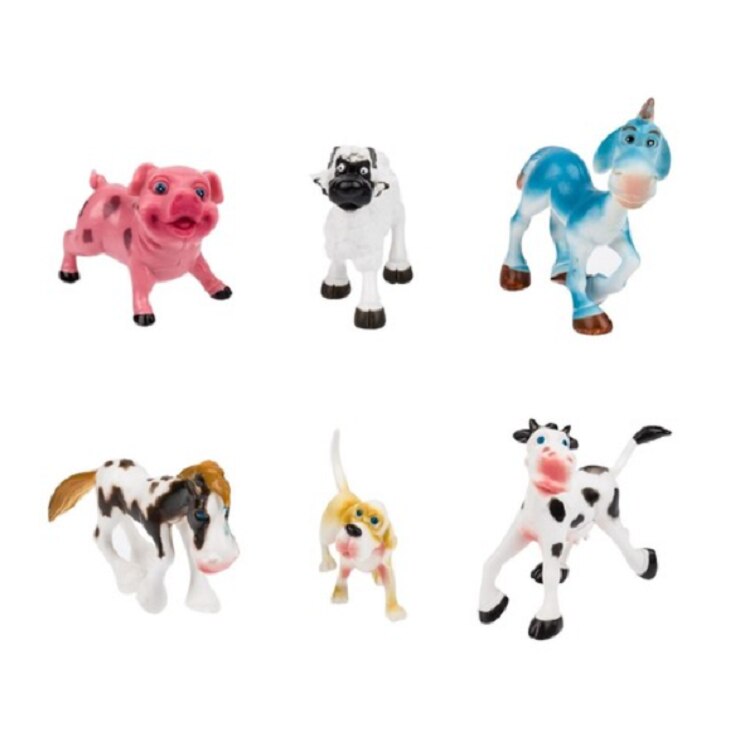 Set animale ferma Funny Animals, 6 animale, culoare multicolor ...