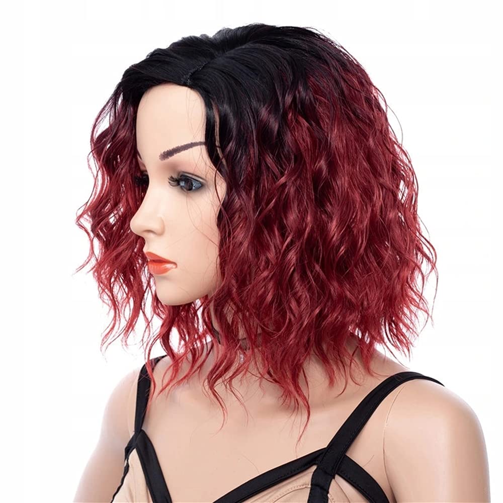 Peruca dama, Par ondulat, Sintetica, 36cm, Rosu - eMAG.ro
