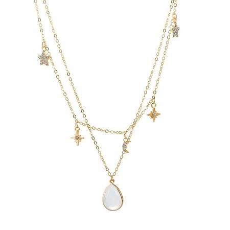 Lantisor Dangle gem, Visages, Auriu, Aliaj Metalic - eMAG.ro