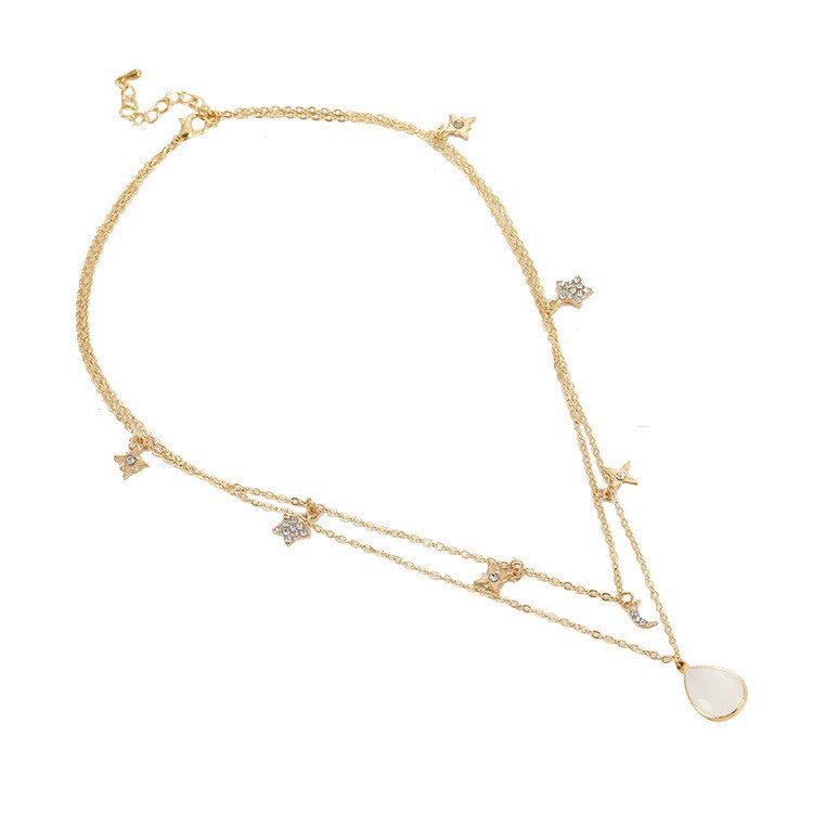 Lantisor Dangle gem, Visages, Auriu, Aliaj Metalic - eMAG.ro