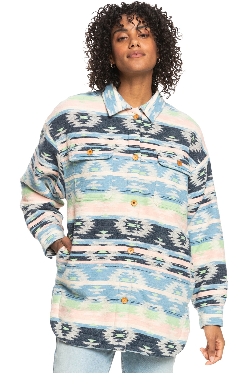 Bluzon dama, Roxy, Bumbac, Multicolor - eMAG.ro