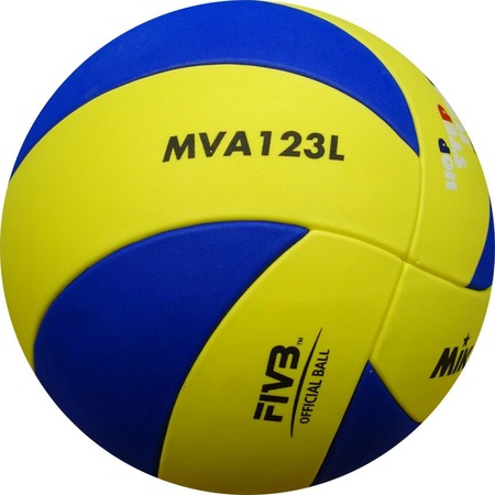 Minge de volei, MIKASA, Marime 5, Albastru/Galben - eMAG.ro
