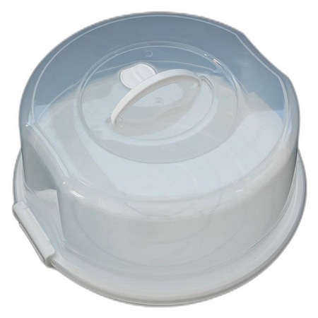Cutie de Prajitura Rotunda cu Maner Alb, Material Plastic - eMAG.ro