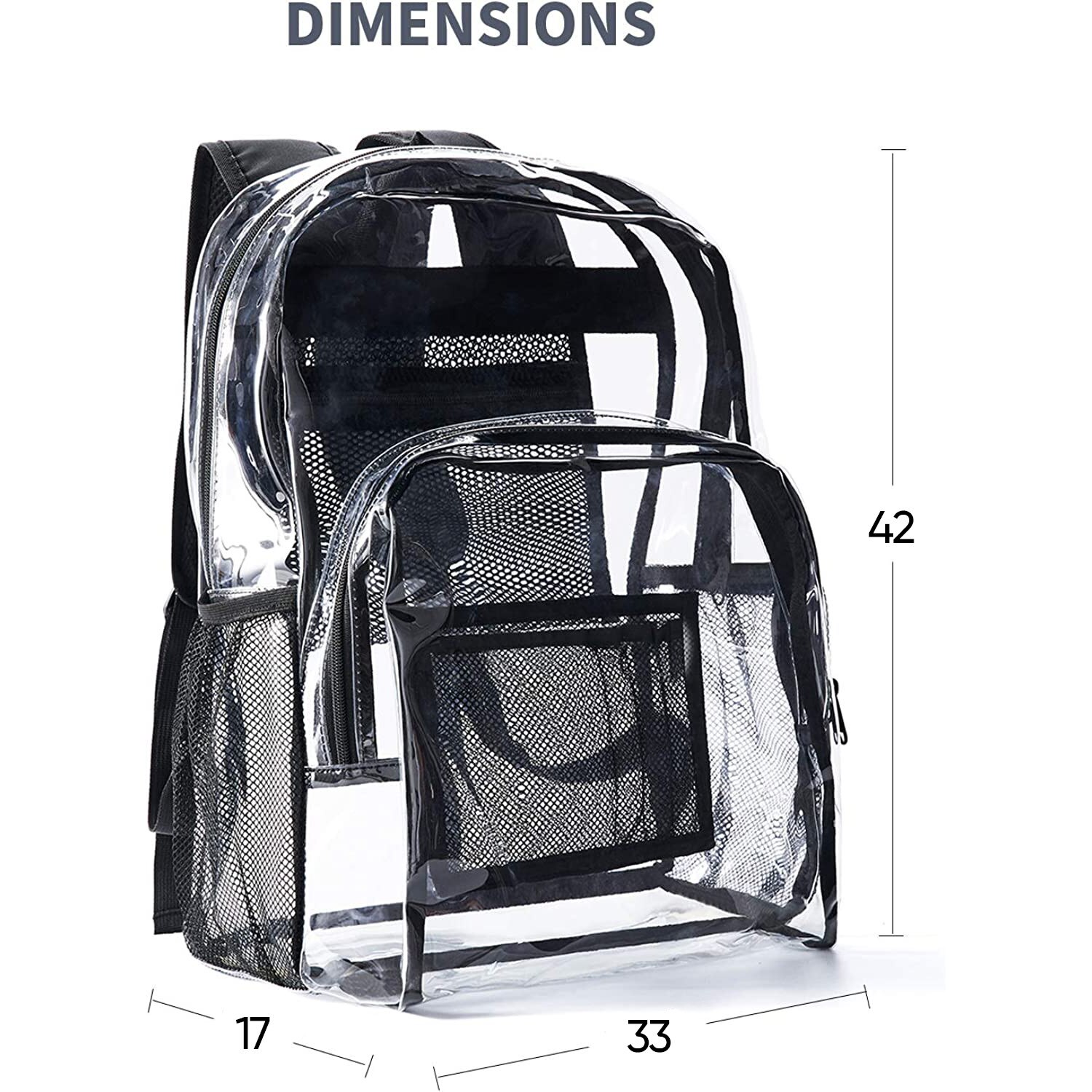 Ghiozdan Scoala, Transparent, 42 x 33 x 17 cm - eMAG.ro