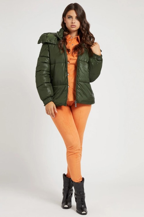 Geaca dama, Guess, Nylon, Verde kaki, XL - eMAG.ro