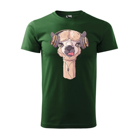 Póló Alpaka mintával - Zöld M méretben - eMAG.hu