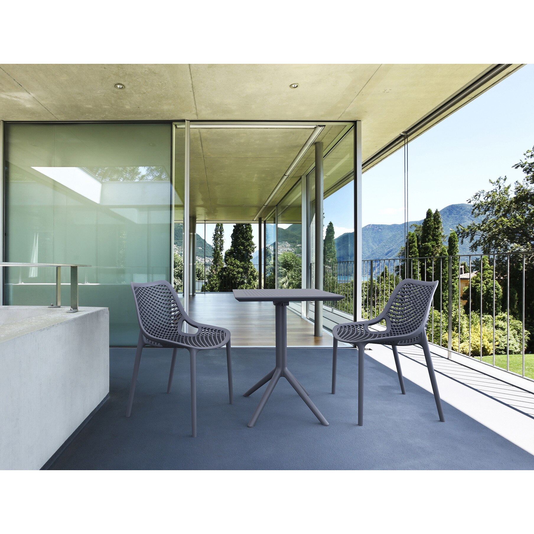 Scaun Air Antracit, Inaltime sezut 45 cm, interior, exterior, terasa ...