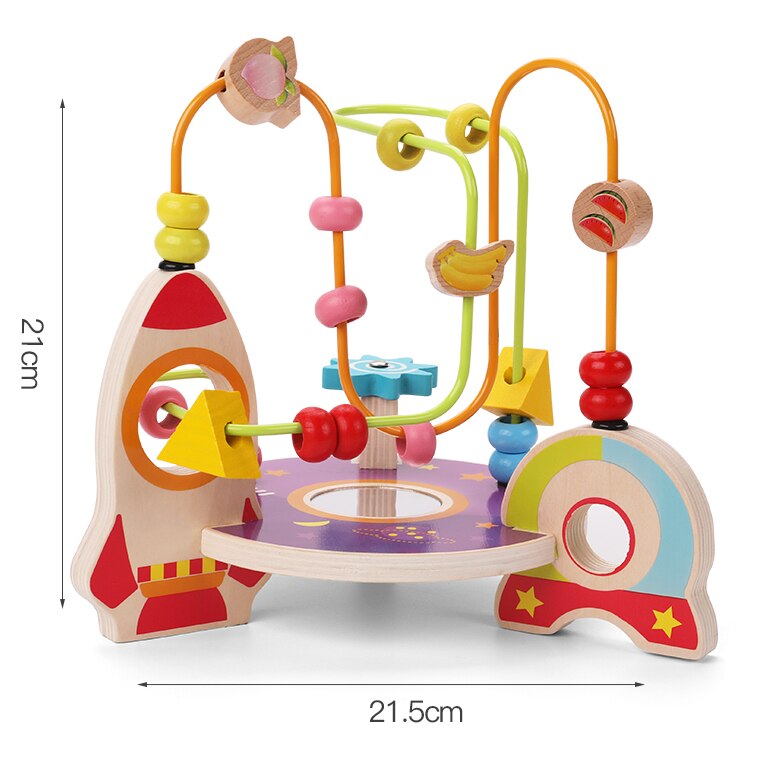 Jucarie motrica Montessori labirint Space Beaded, multicolor, Toyska ...