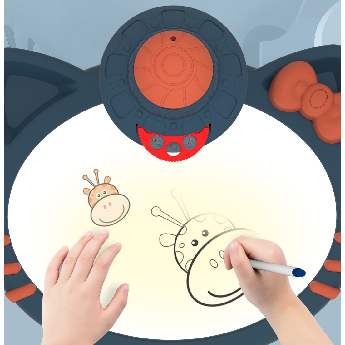 Masuta educationala cu proiector Koala Diary, albastru, Toyska® - eMAG.ro