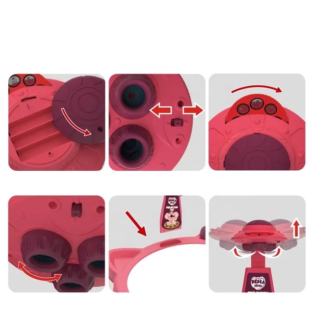 Masuta educationala cu proiector Koala Diary, rosu, Toyska® - eMAG.ro