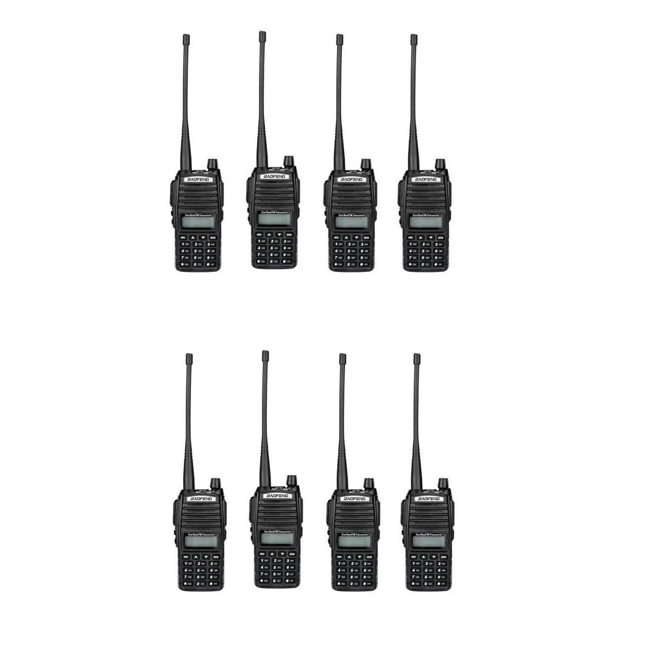 8 x Statie Radio Baofeng 128 canale UV 82 BF Dual Band Transceiver ...