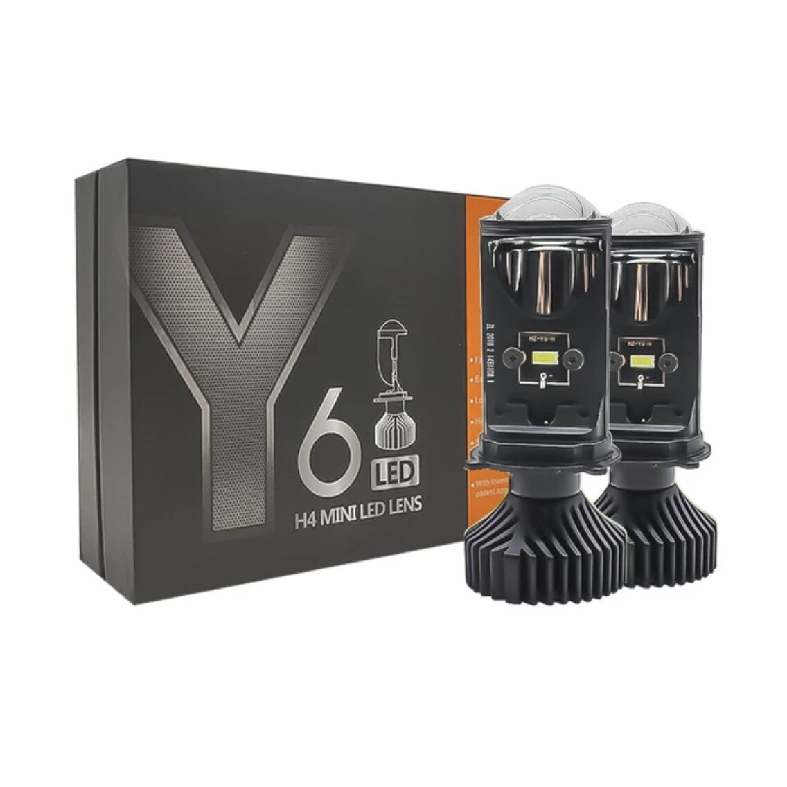 Комплект лупи, 2 броя, Bi Led, H4, Мощност 60 W, Яркост 8000 лумена, 12 V Y6-H4 - eMAG.bg