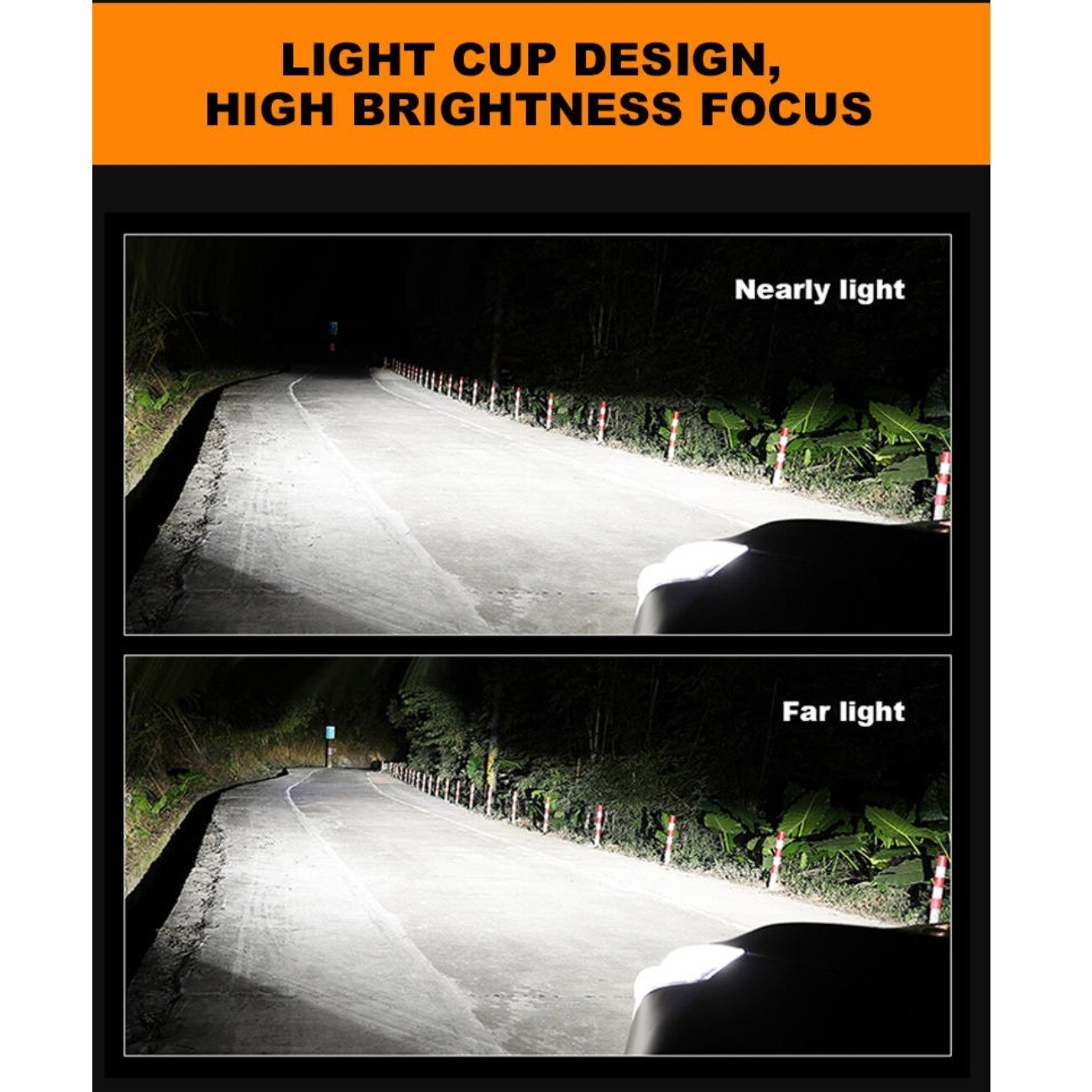 Комплект лупи, 2 броя, Bi Led, H4, Мощност 60 W, Яркост 8000 лумена, 12 ...