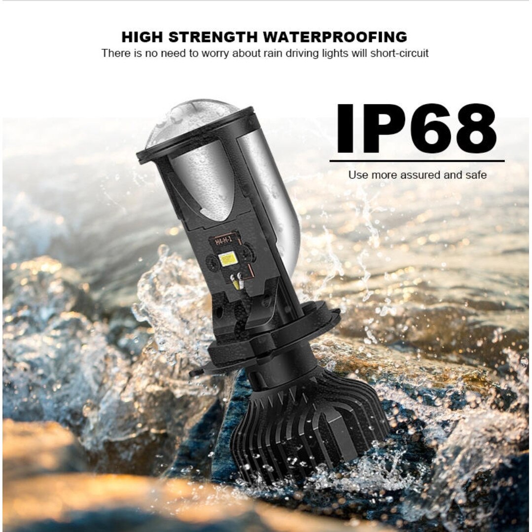 Комплект лупи, 2 броя, Bi Led, H4, Мощност 60 W, Яркост 8000 лумена, 12 V Y6-H4 - eMAG.bg