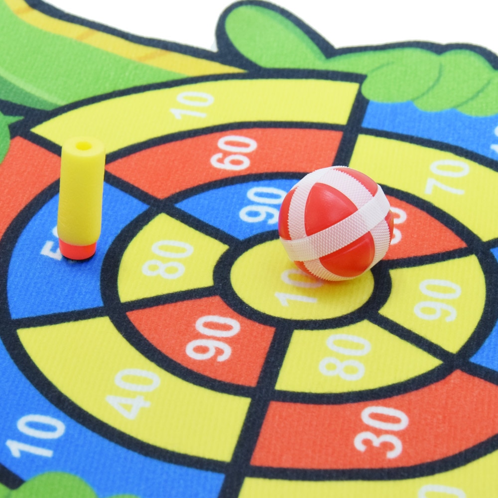 Krokodilos darts tábla gyerekeknek - öntapadós labdákkal és lövedékkel ...
