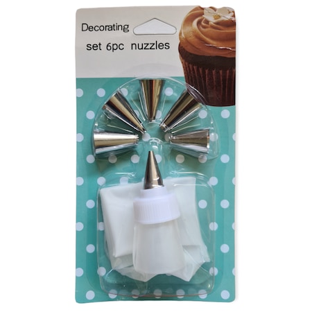 Set pentru decorat prajituri, 8 piese, pos cu adaptor si 6 duiuri - eMAG.ro