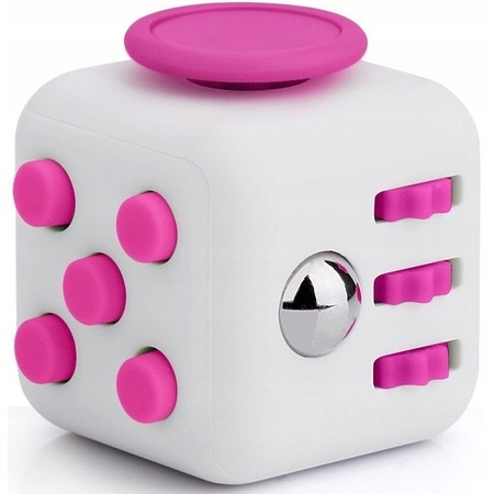 Cub antistres Volan, 3.3x3.3cm, Alb/Roz - eMAG.ro