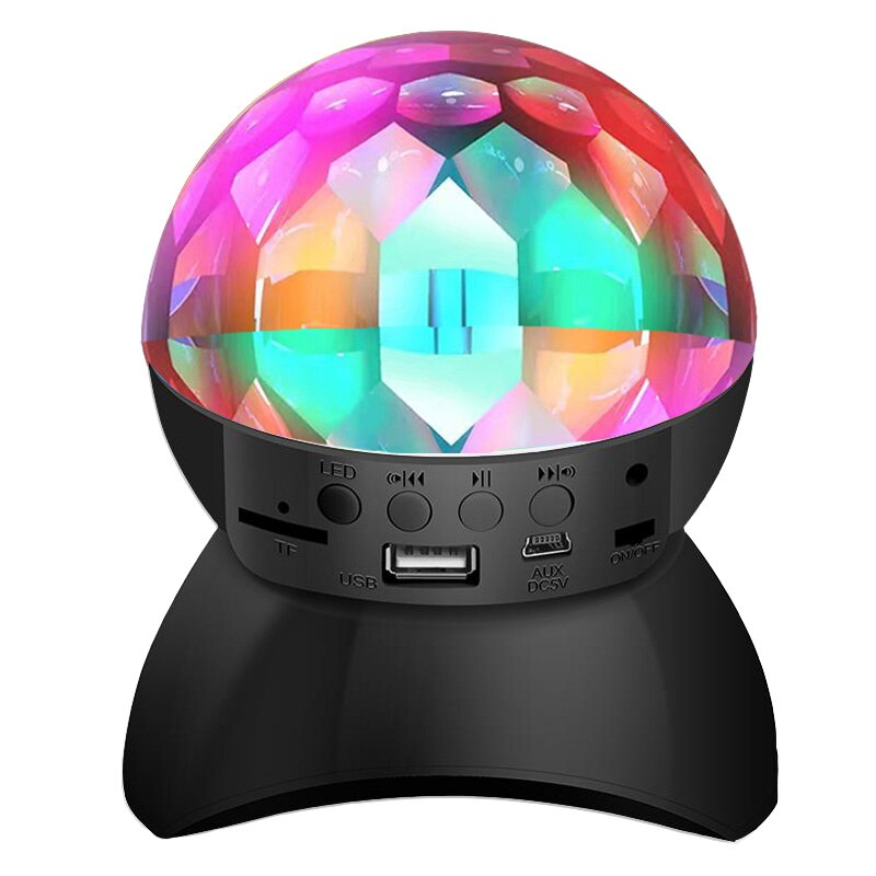 Proiector Disco Ball, WALALLA, LED, Bluetooth, 7 Moduri de iluminare, Negru - eMAG.ro