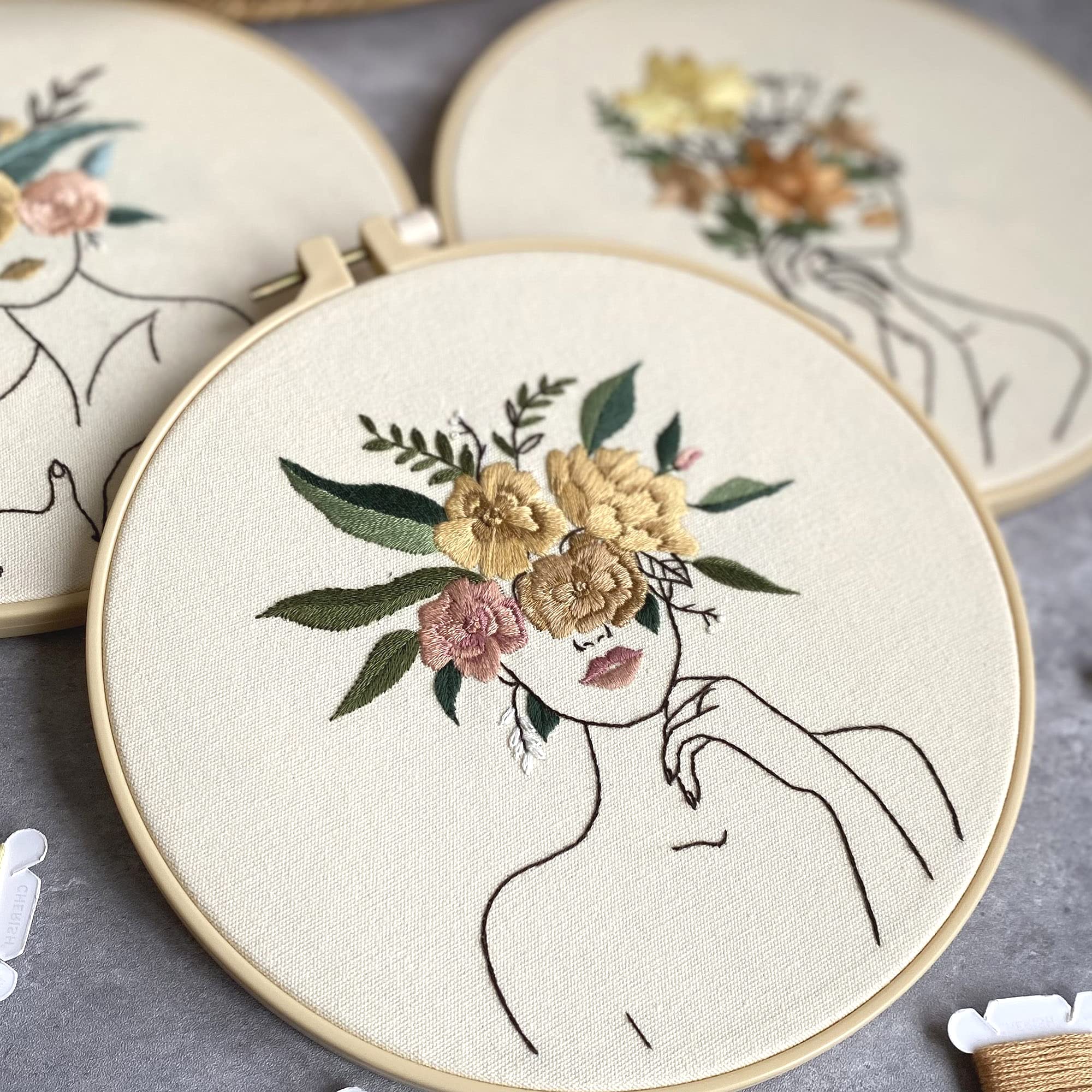 Pachet 3 seturi broderie fete, WALALLA, Incepatori, Multicolor - eMAG.ro