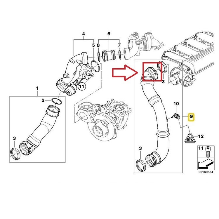 Clema pentru cablu turbo, Turborury, Bmw 3 5 X3, 11617799400 - eMAG.ro