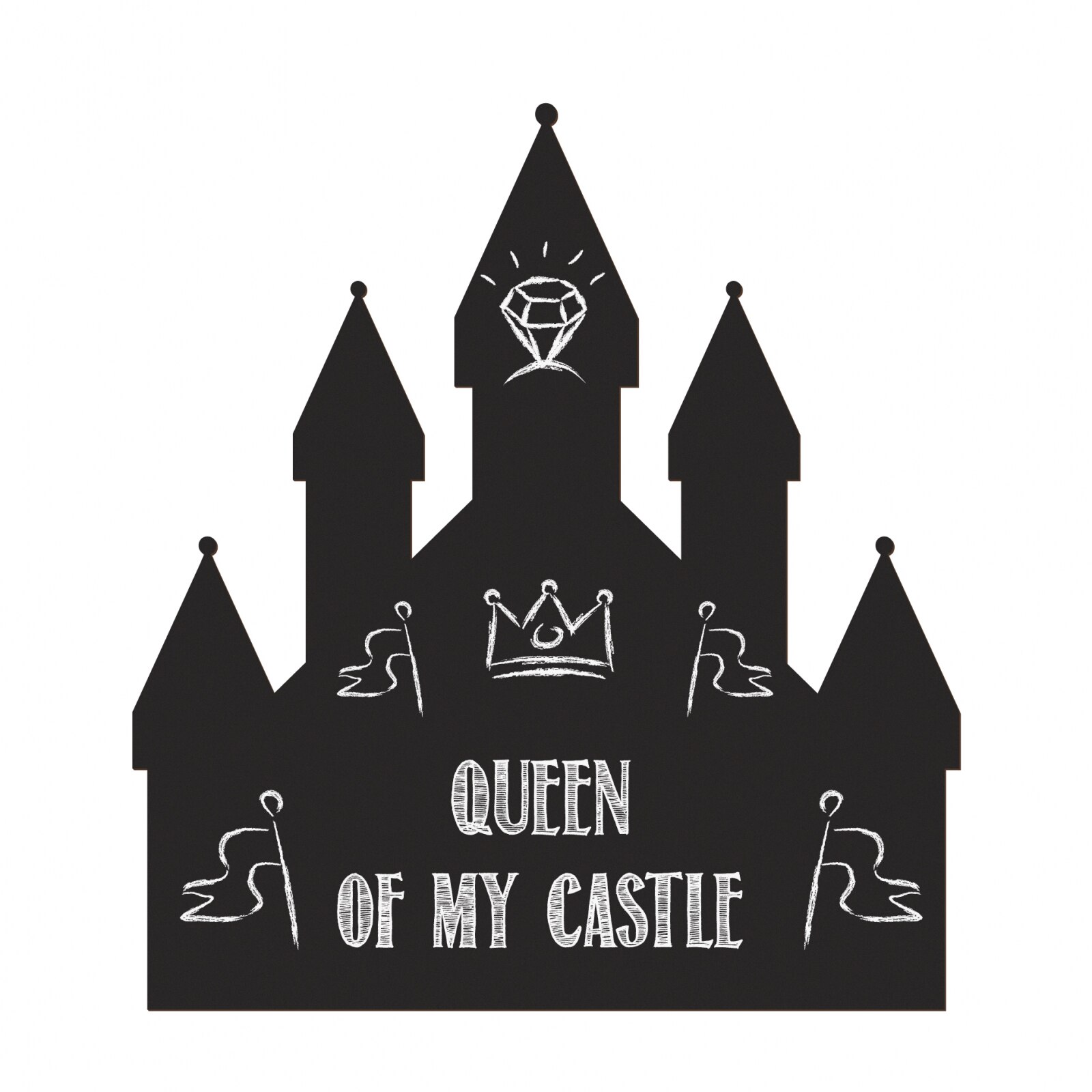 Tabla scris cu creta 'Castel printese' 52x57 cm - eMAG.ro