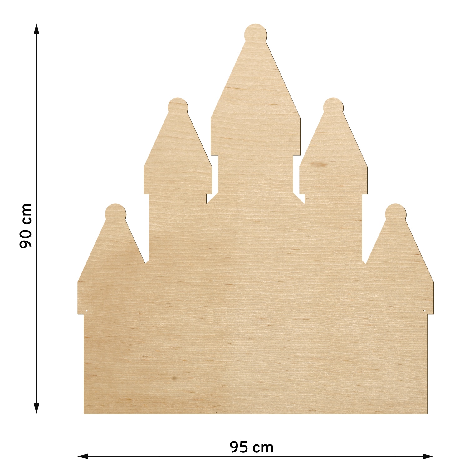 Tabla scris cu creta 'Castel printese', cu fundal din lemn, 52x57 cm ...