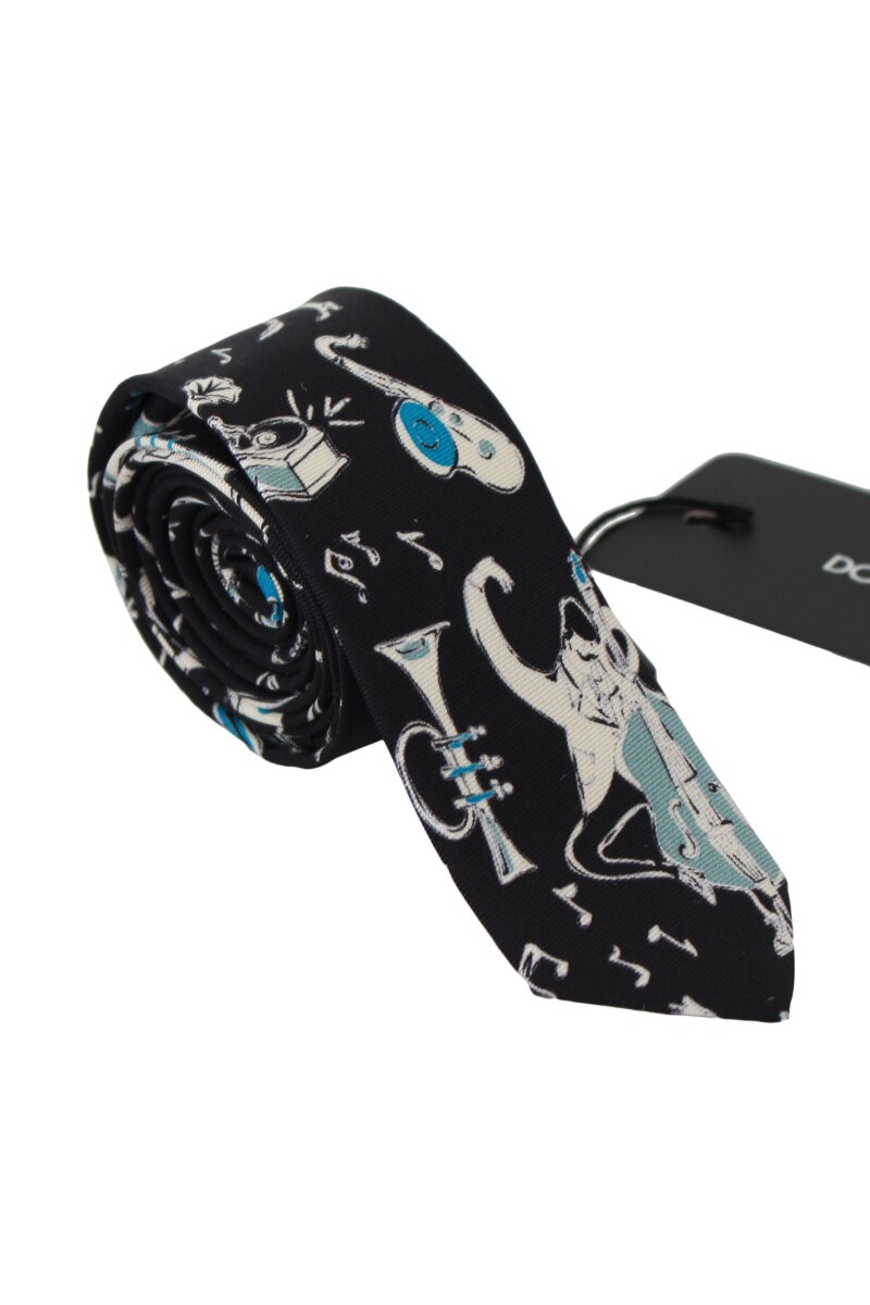 Cravata barbati, Dolce & Gabbana, Matase, Multicolor - eMAG.ro