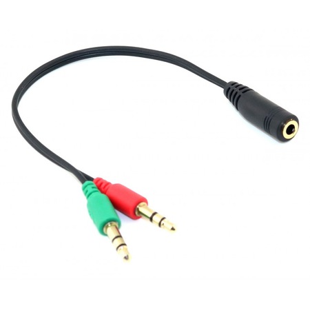 Adaptor cablu audio, ATL, PVC, 2 x 3.5 mm 3 pin Tata (microfon/casti ...