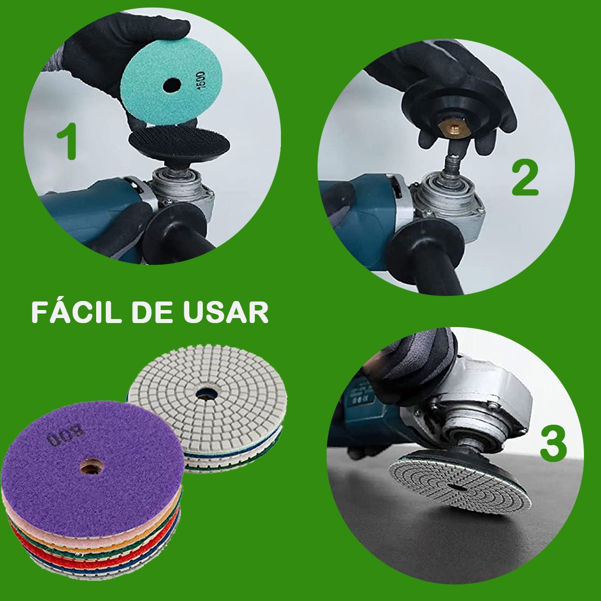 Set 8 dischete diamantate slefuire granulatie 50,100, 200, 400, 1000 ...