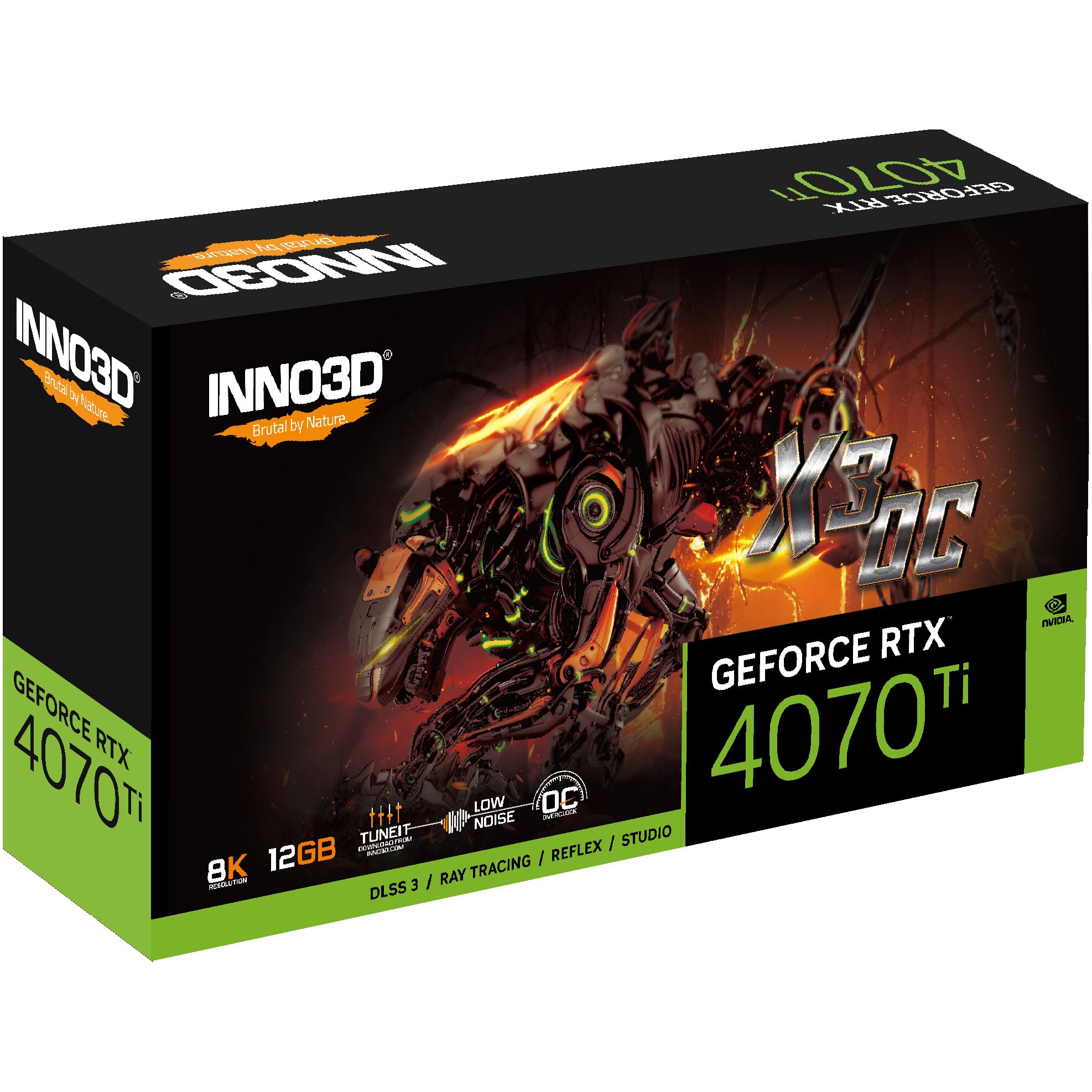 Placa video Inno3D GeForce RTX 4070 Ti X3 OC, 12GB GDDR6X, 192-Bit ...