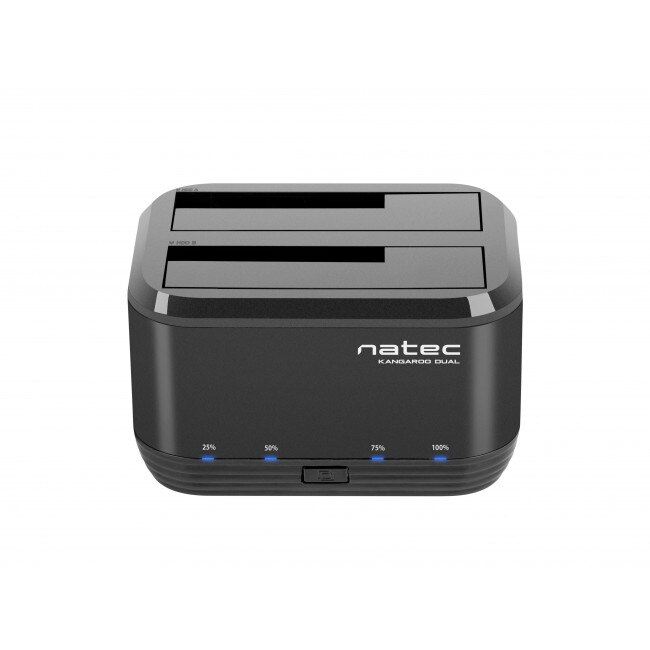 Докинг станция, Natec, С LED, За 2,5 инча и 3,5 инча, USB 3.0, Черен ...