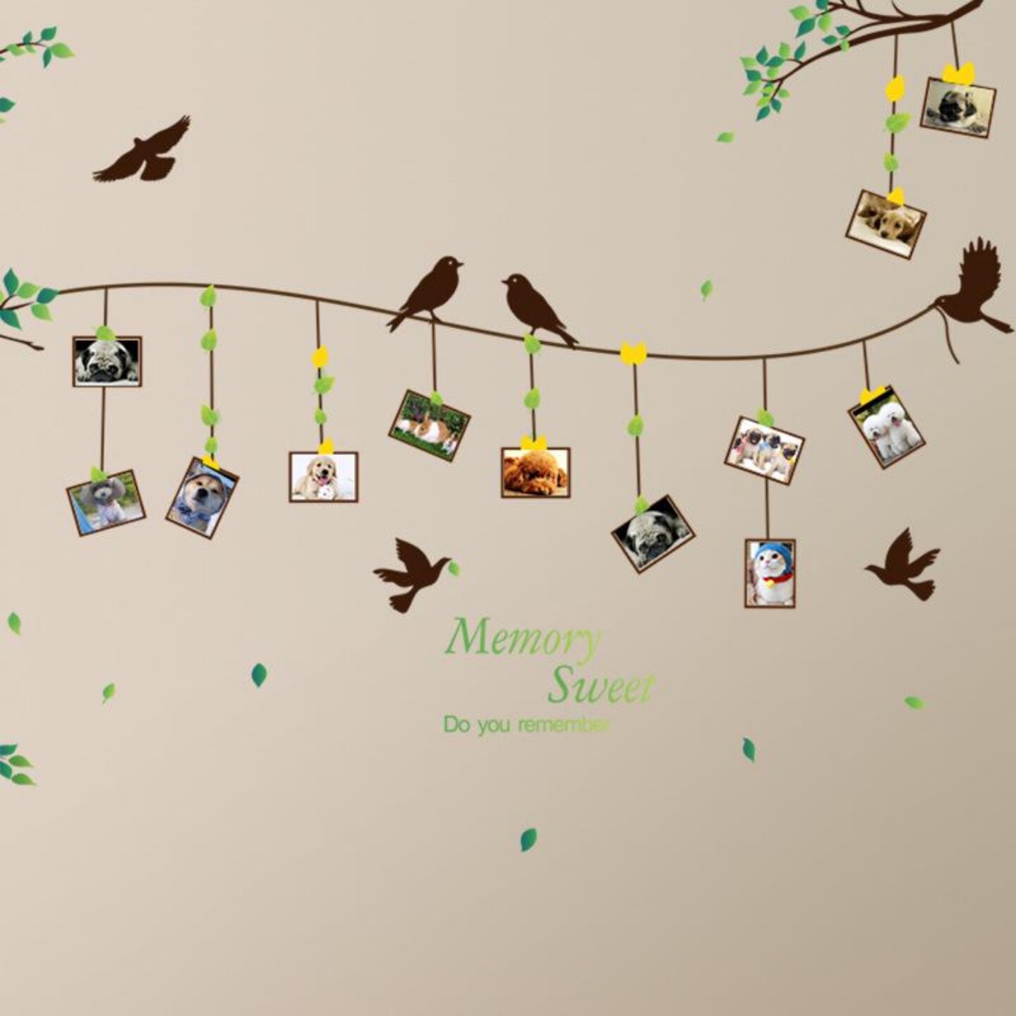 Sticker decorativ de perete cu 12 rame foto Luxer, Sweet Memories ...