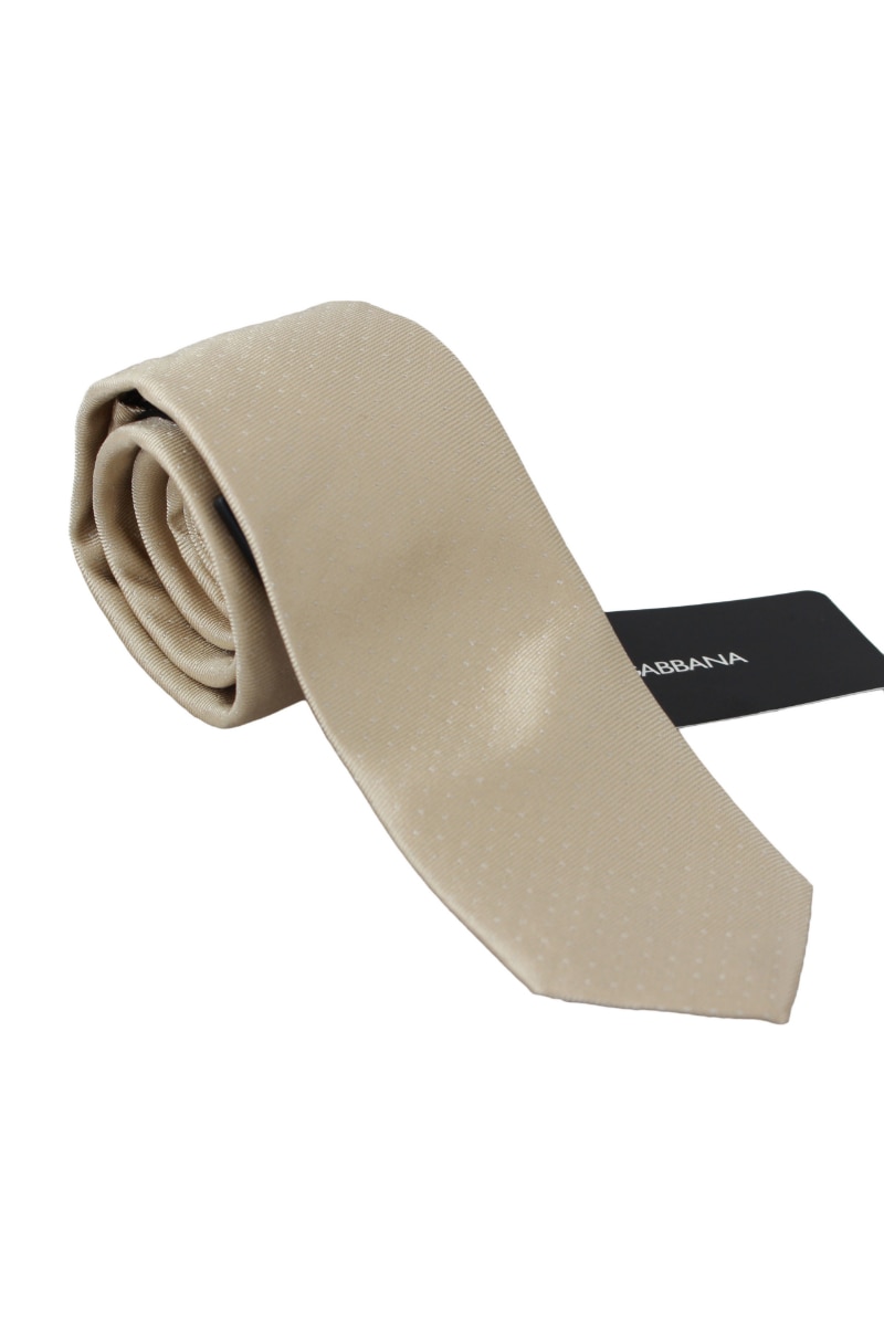 Cravata barbati, Dolce & Gabbana, Matase, Bej - eMAG.ro
