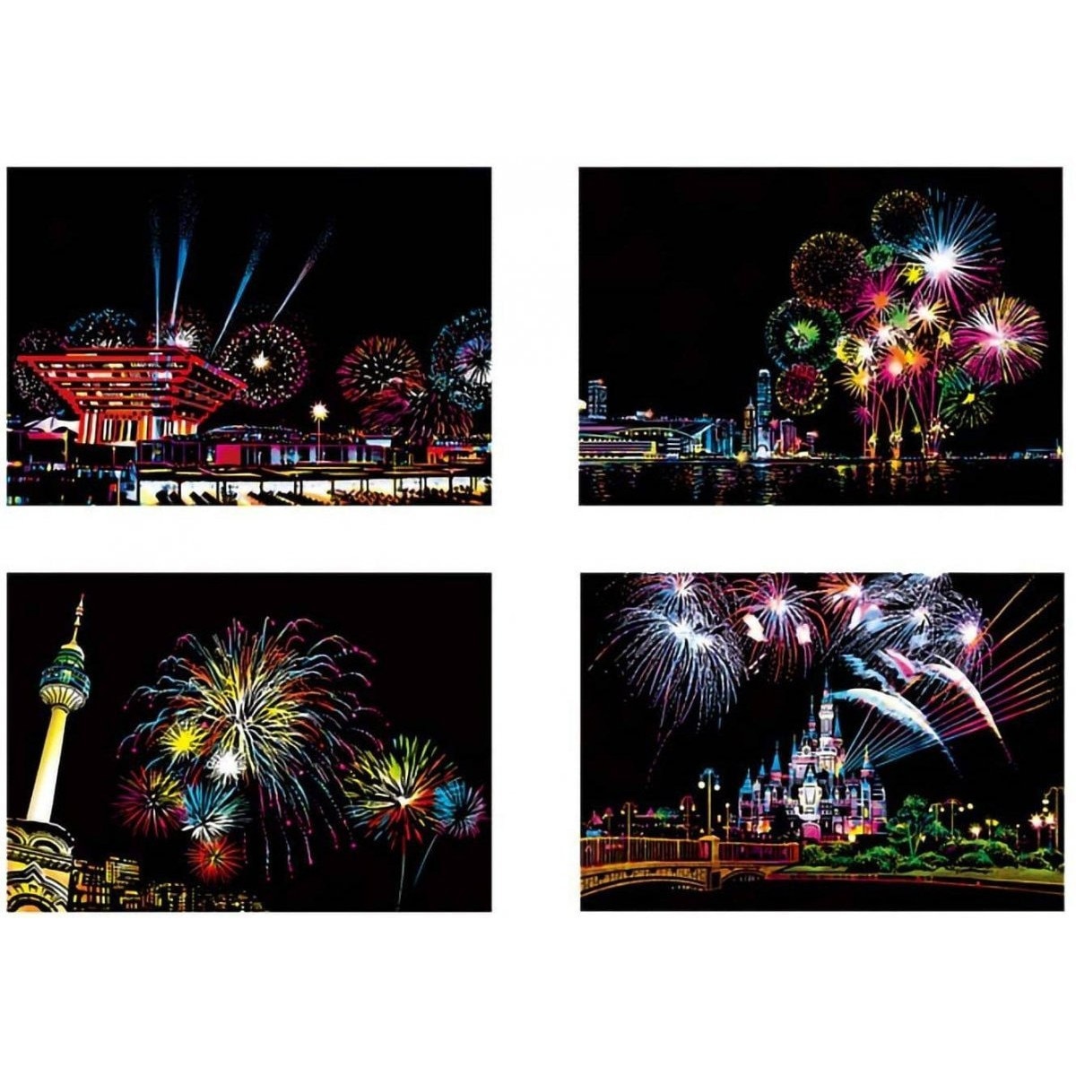 Set imagini colorate, Focuri de artificii, Moments, 20x15 cm ...