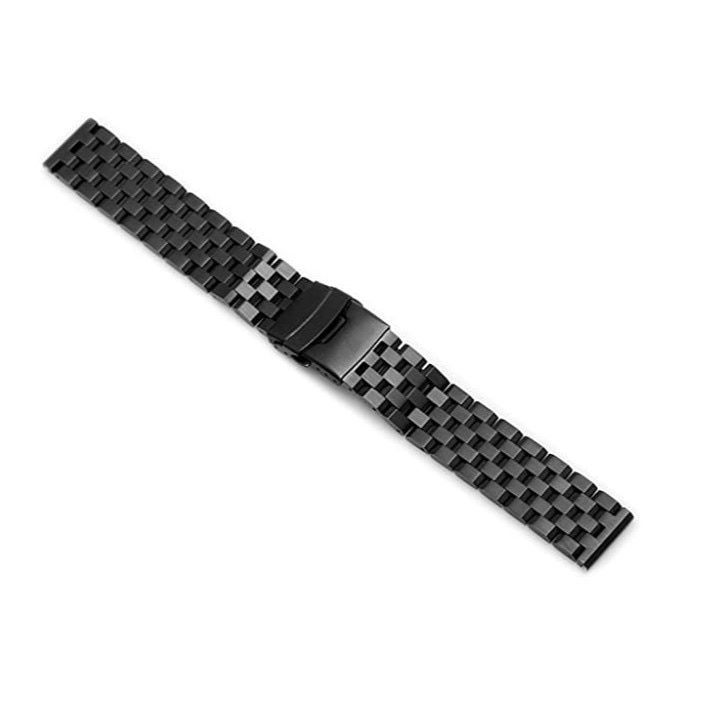 Curea smartwatch din metal cu inchidere dubla Deployant, design Armani ...