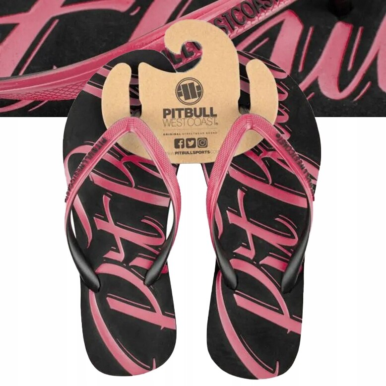 Slapi, Pitbull West Coast, Spuma EVA, Negru/Roz, 41 - eMAG.ro