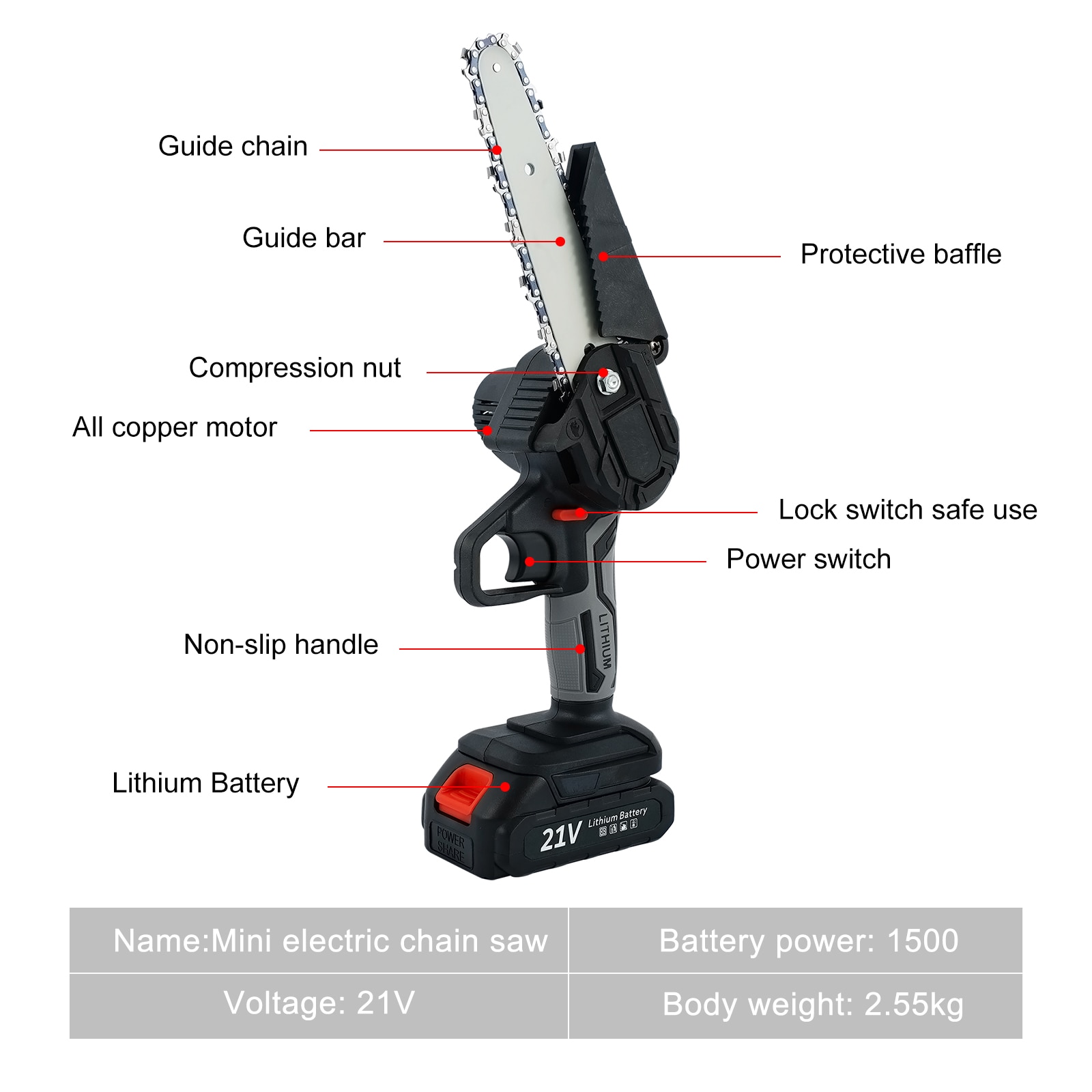 Set Mini drujba de 6 inch, GOGOU, cu doi acumulatori, negru - eMAG.ro
