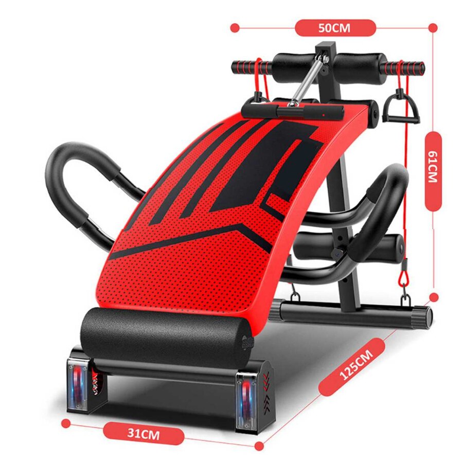 Banca abdomene si exercitii, Rosu/Negru - eMAG.ro