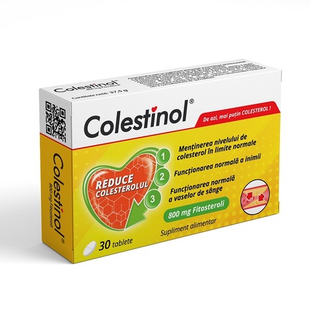 Supliment pentru colesterol, Colestinol, 800 mg fitosteroli per tableta ...