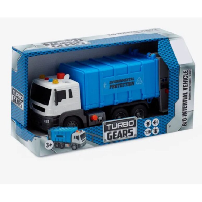 Masina multifunctionala, cu sunete si baterii incluse, culoare albastru ...